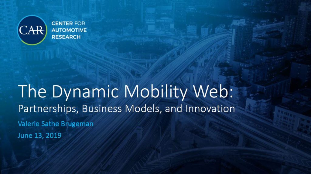 Dynamic Mobility Web - Center for Automotive Research