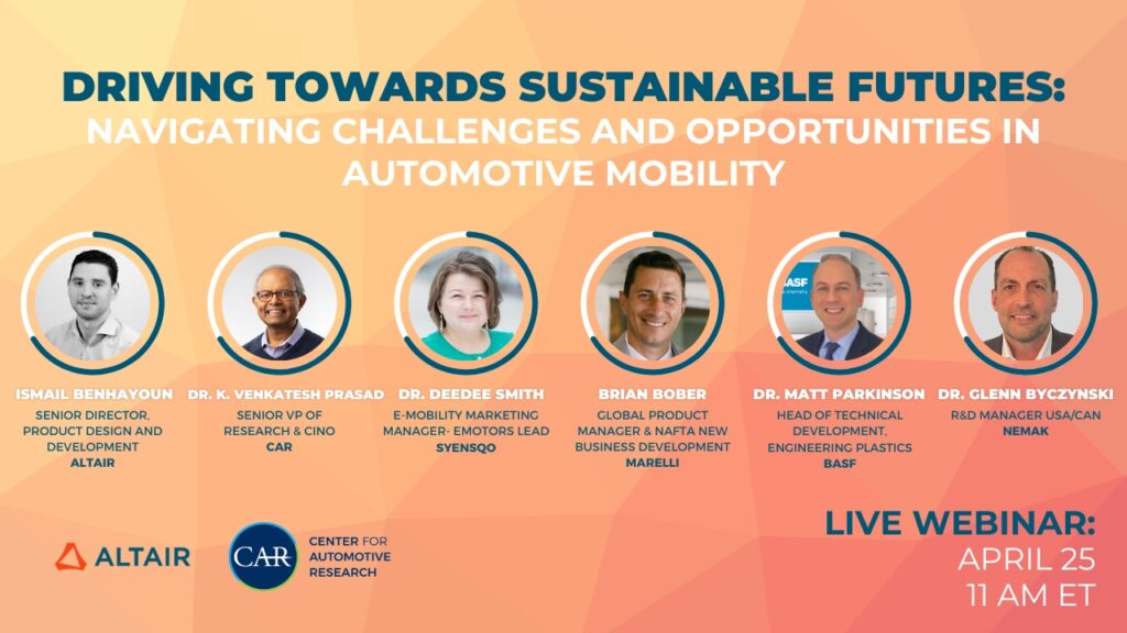 Webinars - Center for Automotive Research